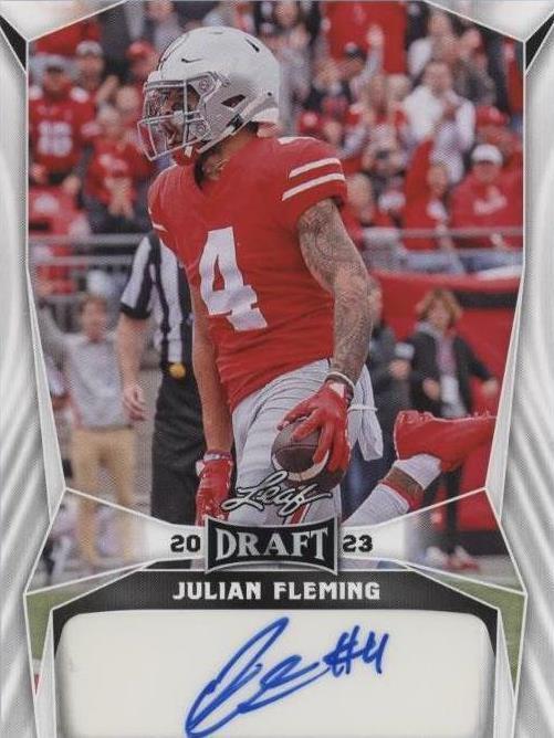 2023 Leaf Draft - Autographs Julian Fleming #BA-JF2 Green (AU, RC) for ...