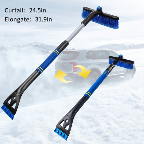 Car Windscreen 3-1n-1 Ice Scraper and Snow Brush Long Reach Handle De ...