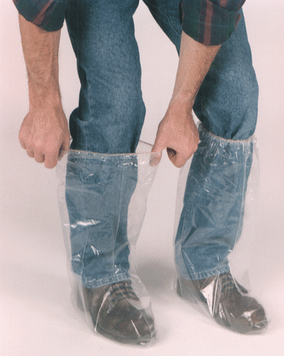 Elastic Top Disposable Plastic Boot Covers 3mil X-Large 50 Count/25 ...