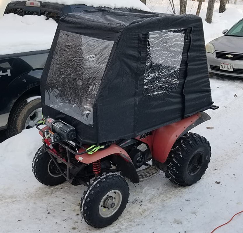 ATV Cab Enclosure Canopy 4 Wheeler Quad Cabin Cover | Polaris | Black ...