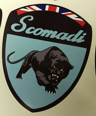 Scomadi Logo Badge Printed Decal Sticker Custom OCEAN BLUE FP TL 50 125 ...