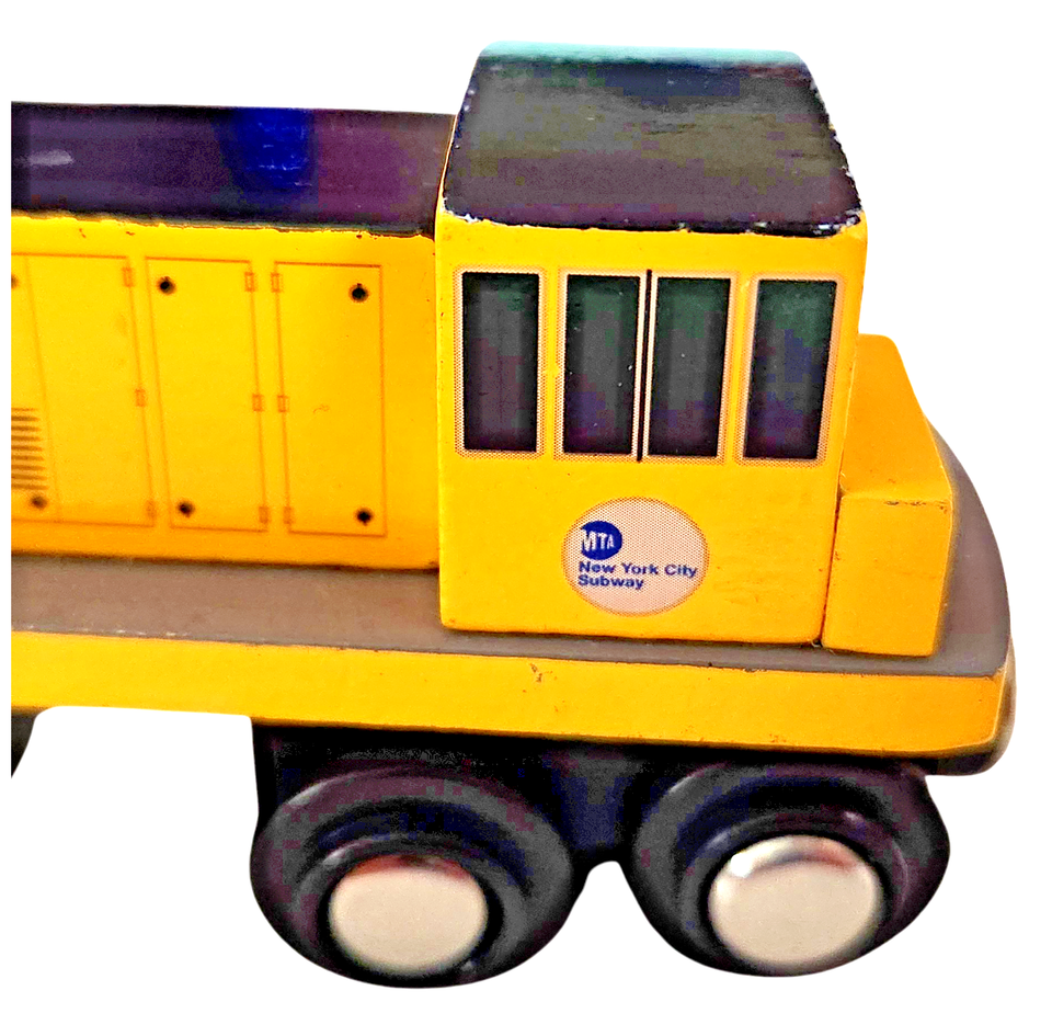 Munipals NYC Work Train 3-Piece Set Wooden MTA Subway Set with Work ...