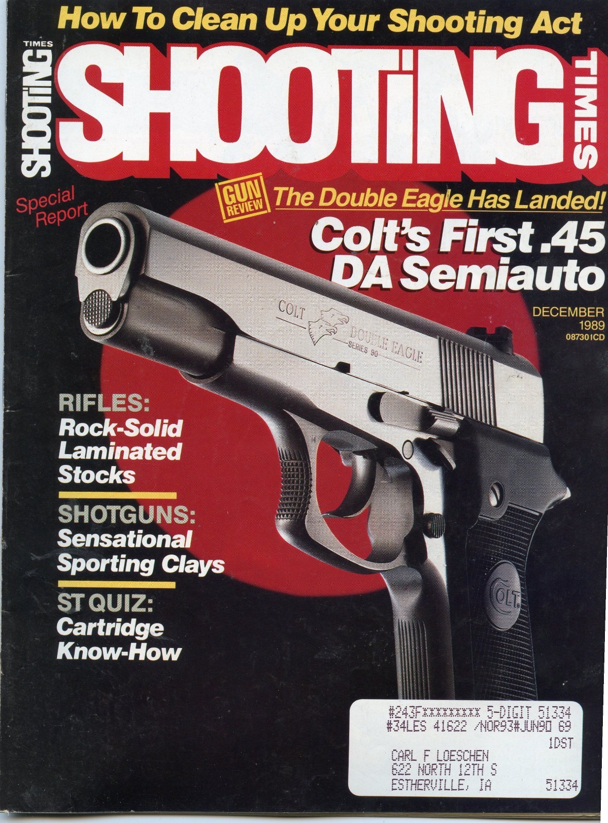 SHOOTING TIMES Magazine December 1989 Colt's First .45 DA Semiauto | eBay