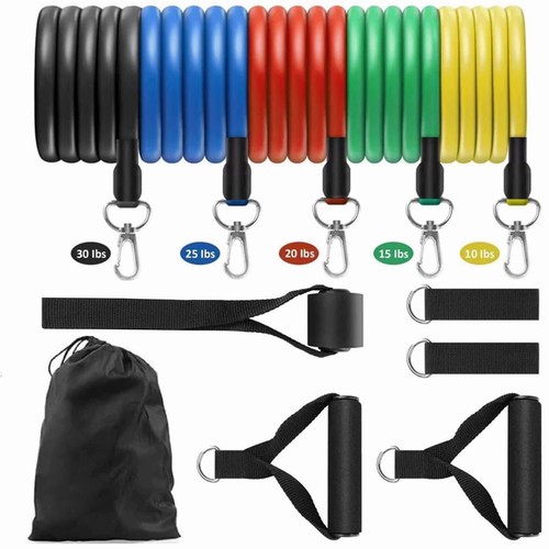 12PCS Resistance Exercise Bands Set, Lat Pulldown Resistance Band ...