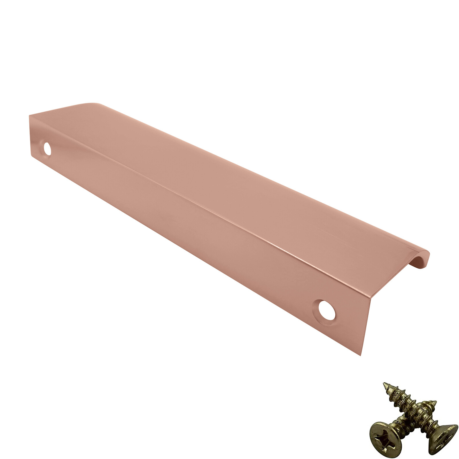 Rose Gold Kitchen Cabinet Door Handles Cupboard Drawer Concealed Edge ...