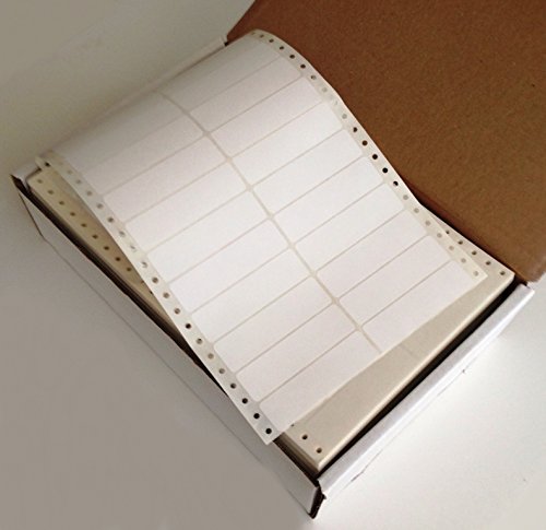 Linco 2-UP White Pinfed Continuous, Pressure-Sensitive Labels, 5 x 15/ ...