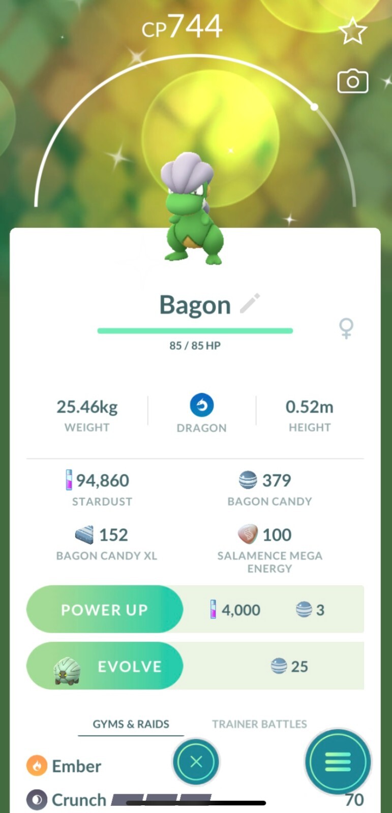 Pokemon GO - BAGON SHINY (Registered or 30 Days) | eBay