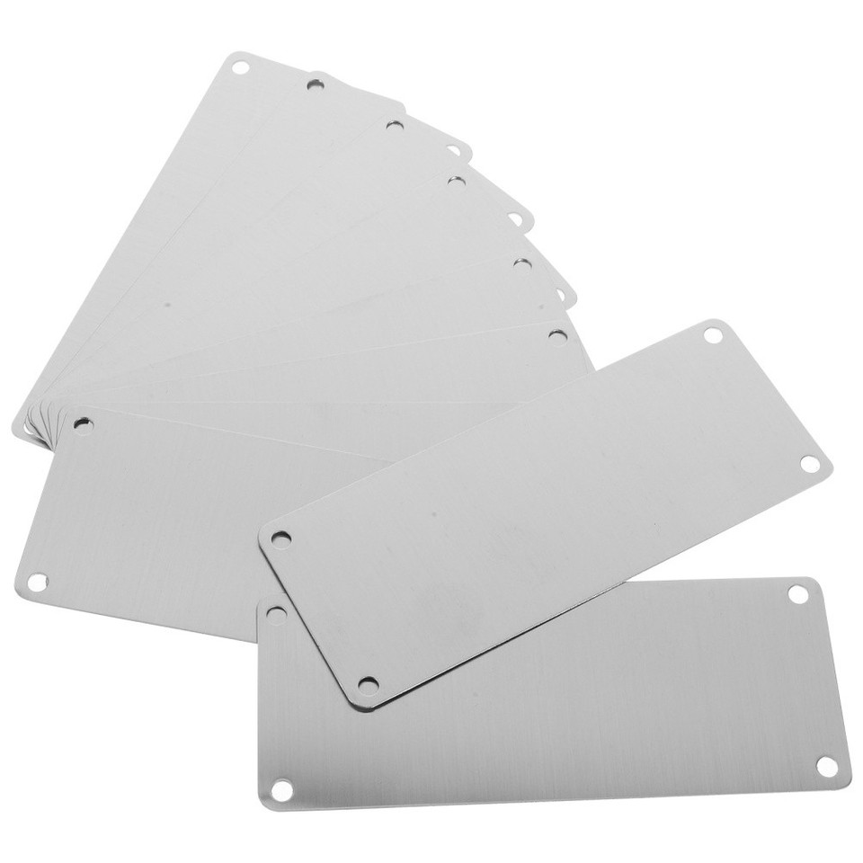 10 Pcs Blank Name Badge Manual Nameplate Metal Label Engraving Blanks ...