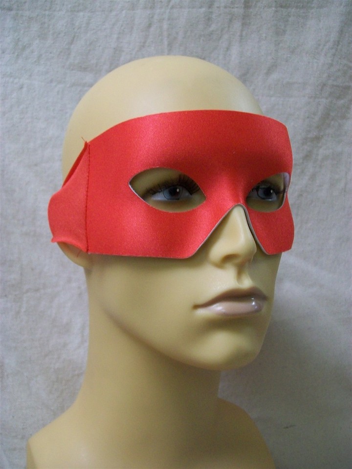 Red Superhero Eye Mask with ties Raphael Ninja Turtle Arrow Daredevil ...
