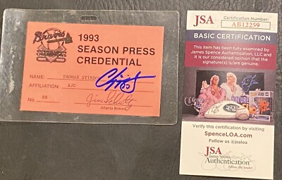 HOFer Larry Wayne Chipper Jones Jr Ticket debut 1993 signed jsa Pass | eBay