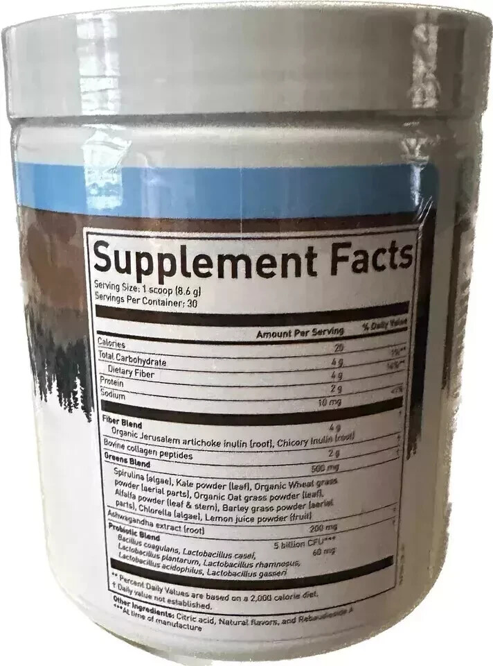 SET OF 2. 9.1oz ROUNDHOUSE PROVISION Morning Kick, Greens Powder ...