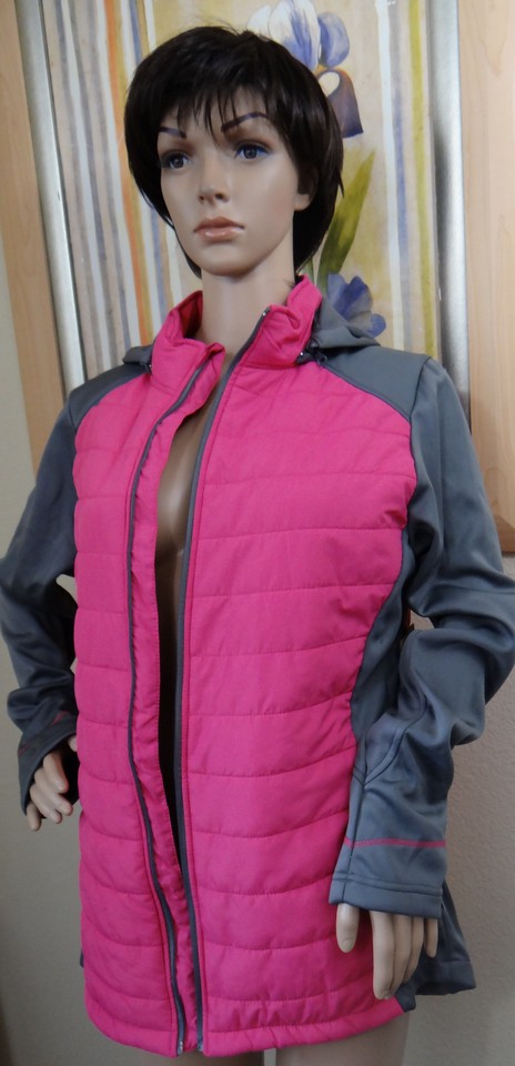 MAGELLAN OUTDOORS black/gray or pink w hood Soft Shell Jacket,M,L ...