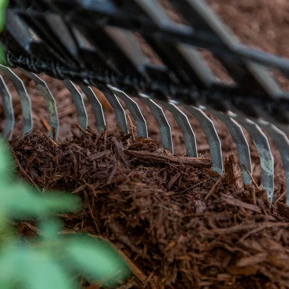 Razor-Back 20-Tine Multi-Purpose Lawn Rake Landscape Rocks Leaves ...