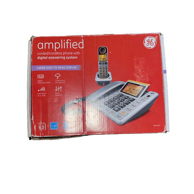 GE Amplified Corded/Cordless Phone with Digital Answering System DECT 6 ...