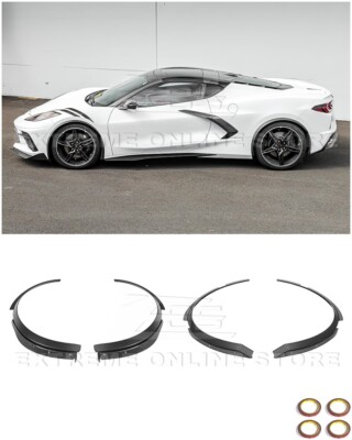 For 20-Up Corvette C8 | MATTE BLACK Front & Rear Fender Flare ...