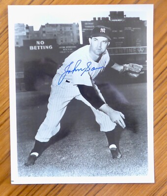 JOHNNY SAIN dec. 2006 auto signed autograph 8x10 photo New York Yankees ...