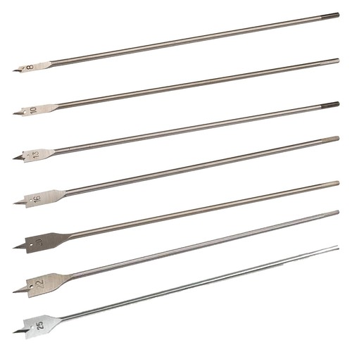 400mm Length Extra Long STEEL Flat Spade Drill Bit Hex Shank Wood Hole ...