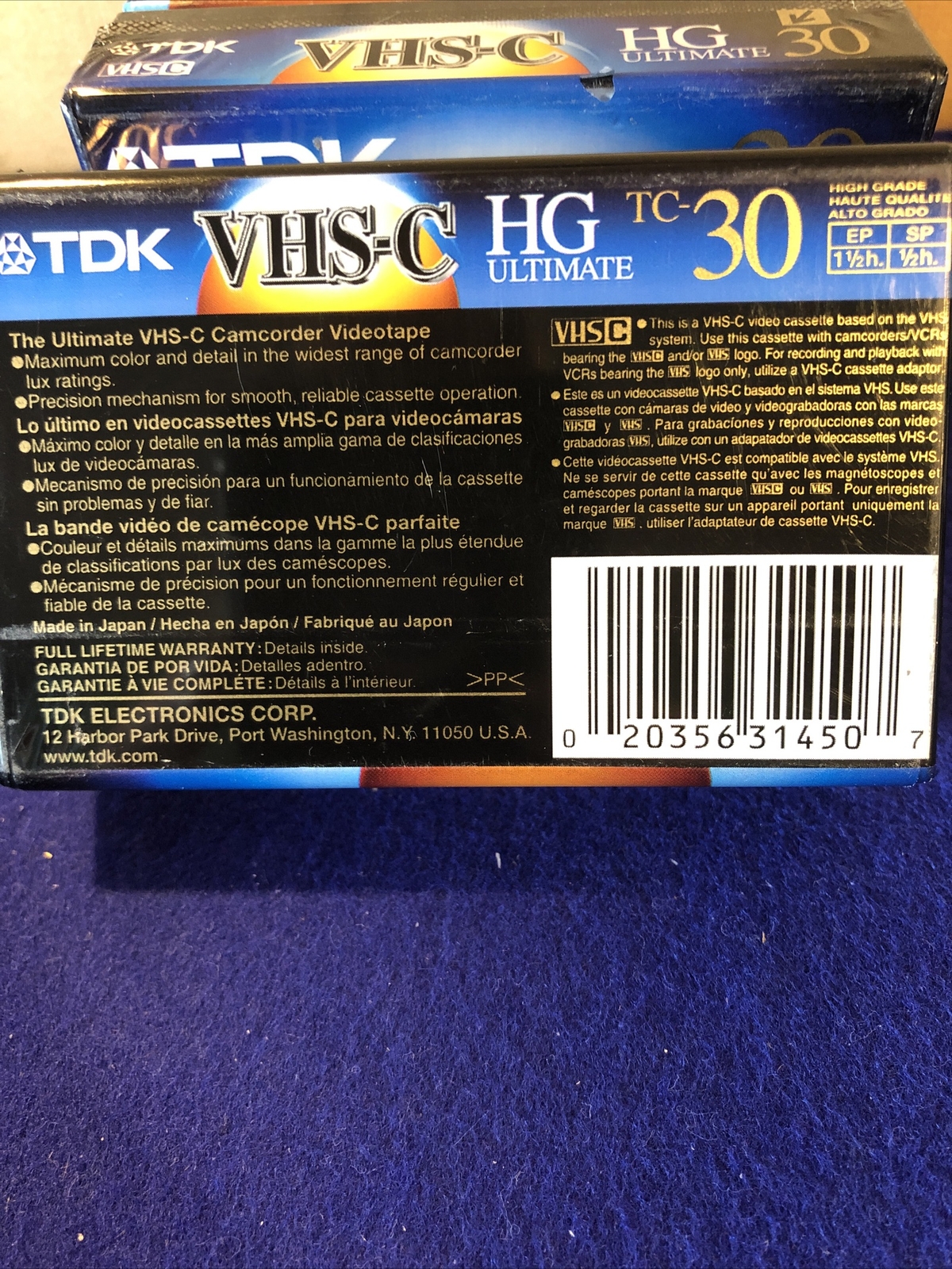 NEW! TDK TC-30 VHS-C Videotape HG Ultimate 4 Tapes Factory Sealed | eBay