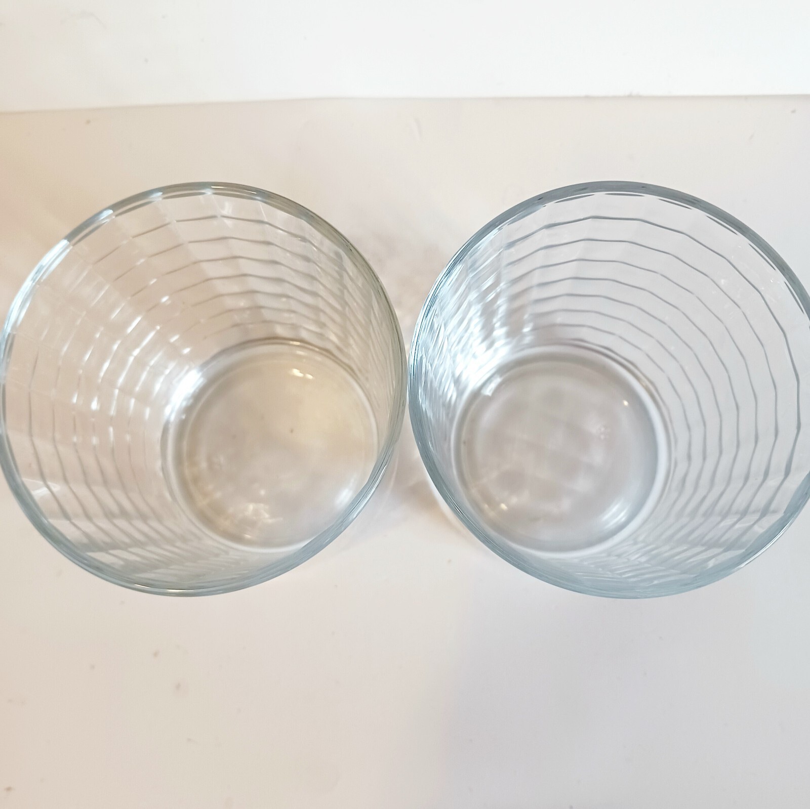 Vintage Glass Block Optic Tumblers Old Fashioned Glasses Set Of 2 ...