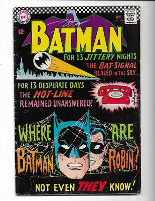 Batman 184 1966 DC Comics VG+ 4.5 Robin Commissioner Gordon | eBay