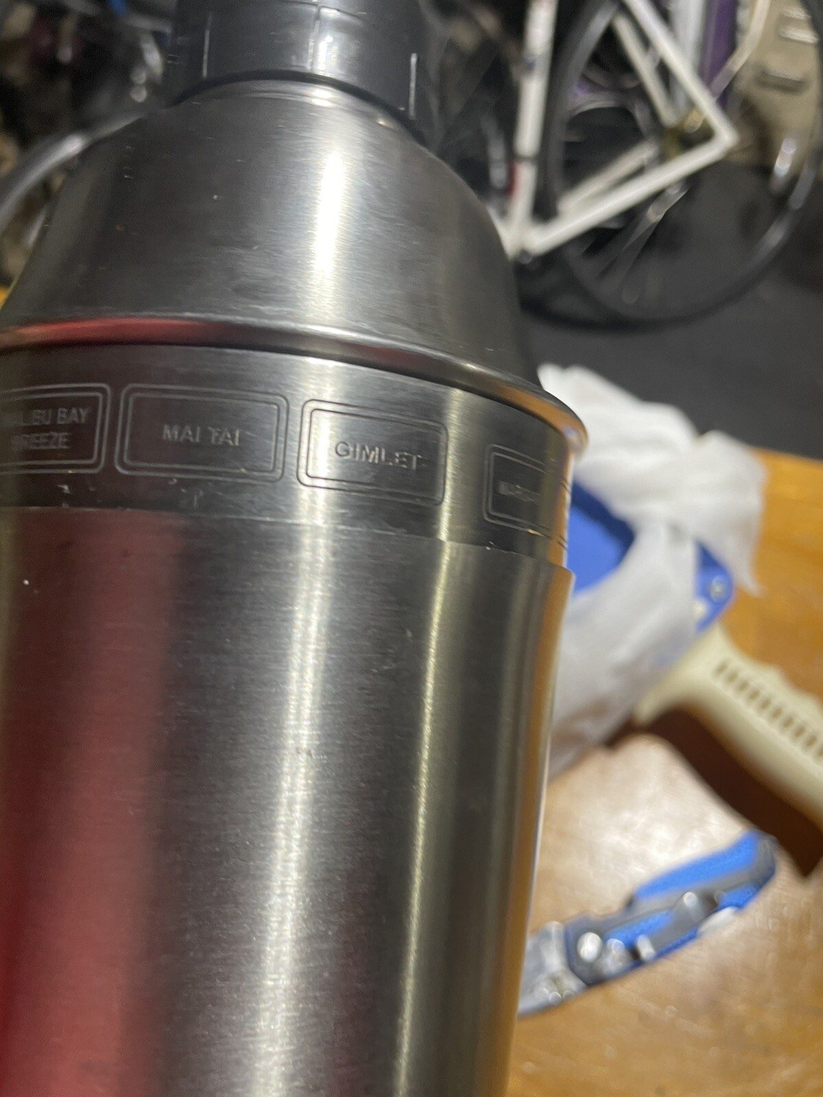 Cocktail Drink Mixer Metal Shaker with Recipes All Metal Sliding | eBay