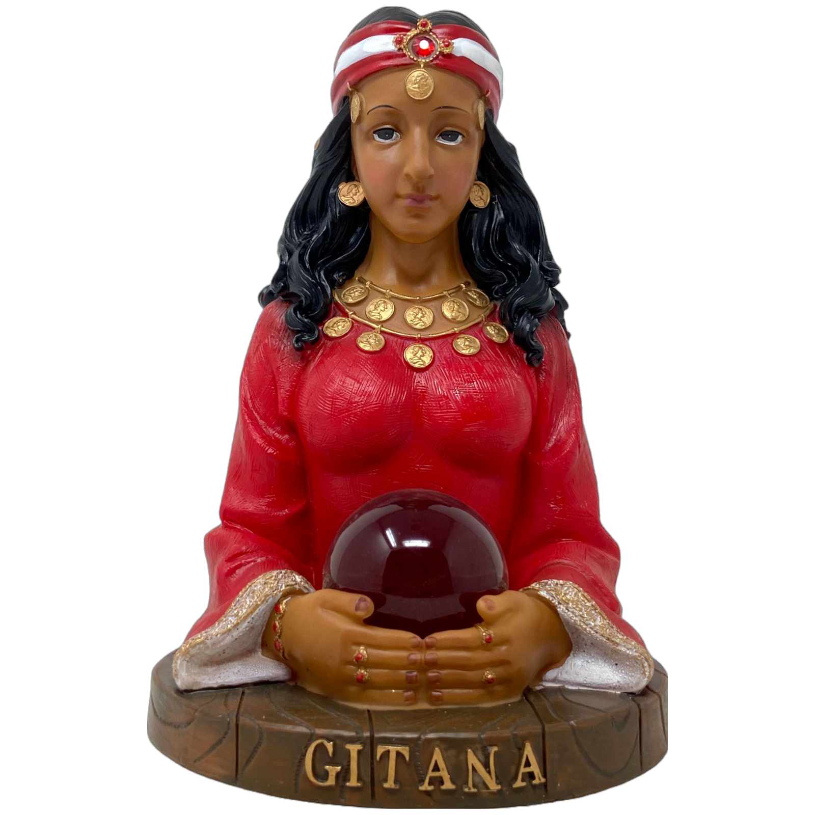 Gitana 10" Gypsy Psychic Fortune Teller Resin Spiritual Figure | eBay