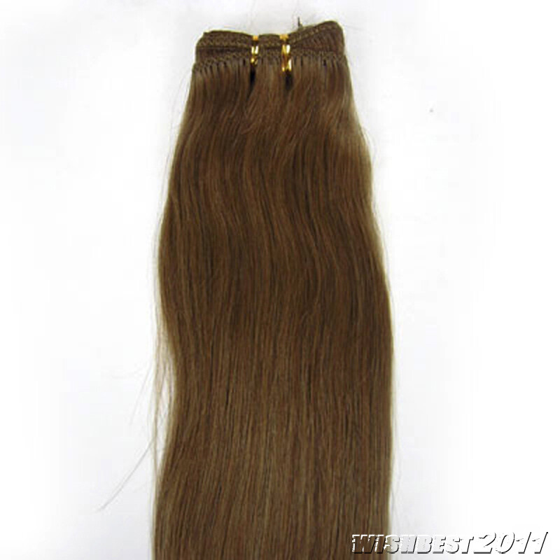 Full Head Double Weft Sew in Weft Hair Extensions Weave Real Human Hair ...