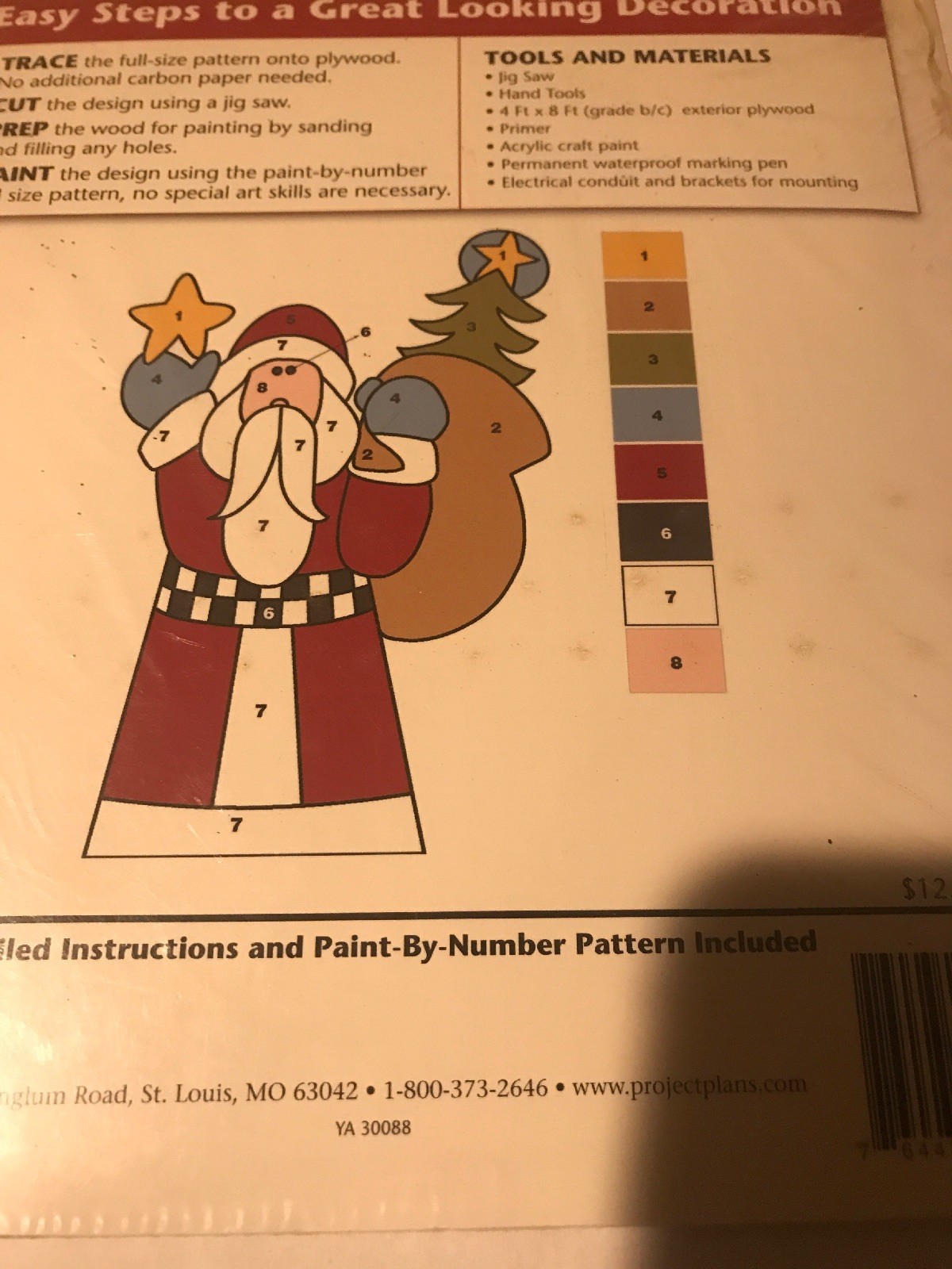 Yard Art Plywood Yard Decoration Jigsaw Pattern Old Saint Nicklaus NIP ...