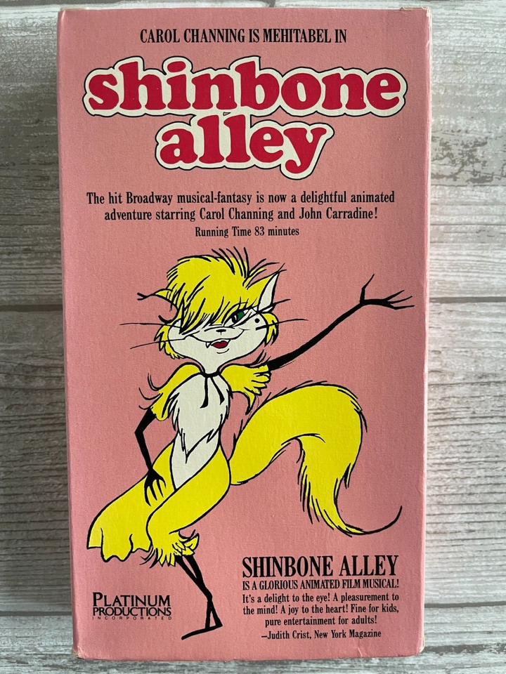 Shinbone Alley VHS Carol Channing Eddie Bracken Alan Reed John ...