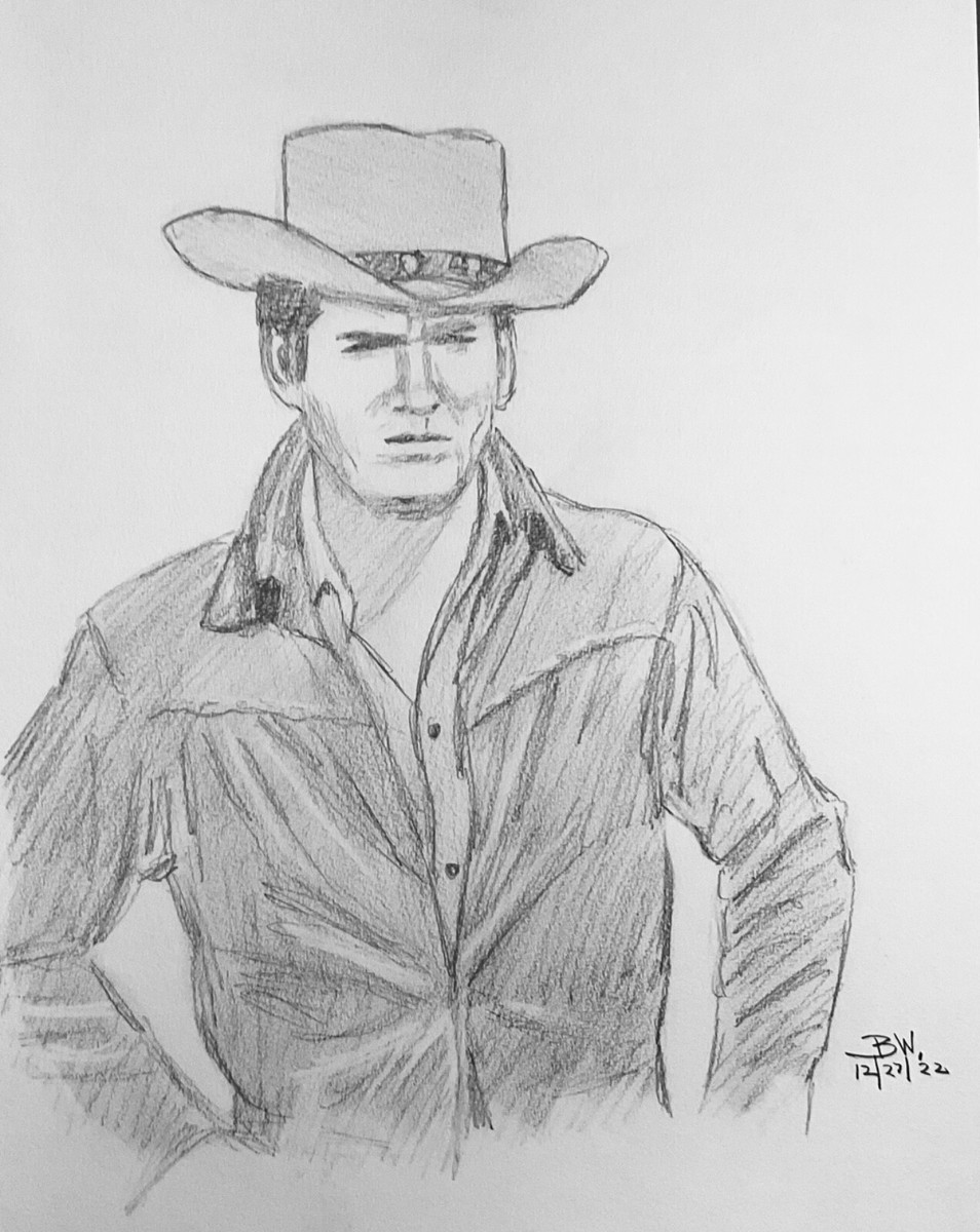 Cowboy Hat Pencil Drawing Day 18 Of Inktober Is SADDLE. I Didn't Have