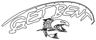 BUY 1 GET 1 FREE!! "GET BENT" Fishing Decals, Kayak FISHING, HOBIE ...
