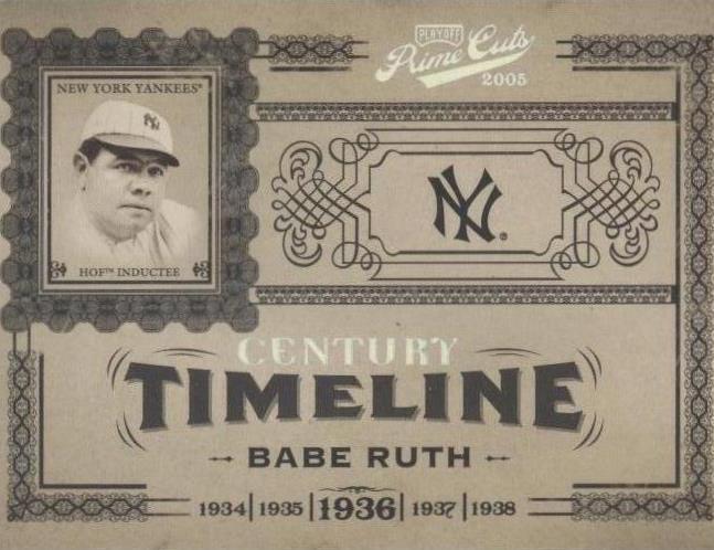 2005 Playoff Prime Cuts - Timeline Babe Ruth #T-21 Century Silver /50 ...