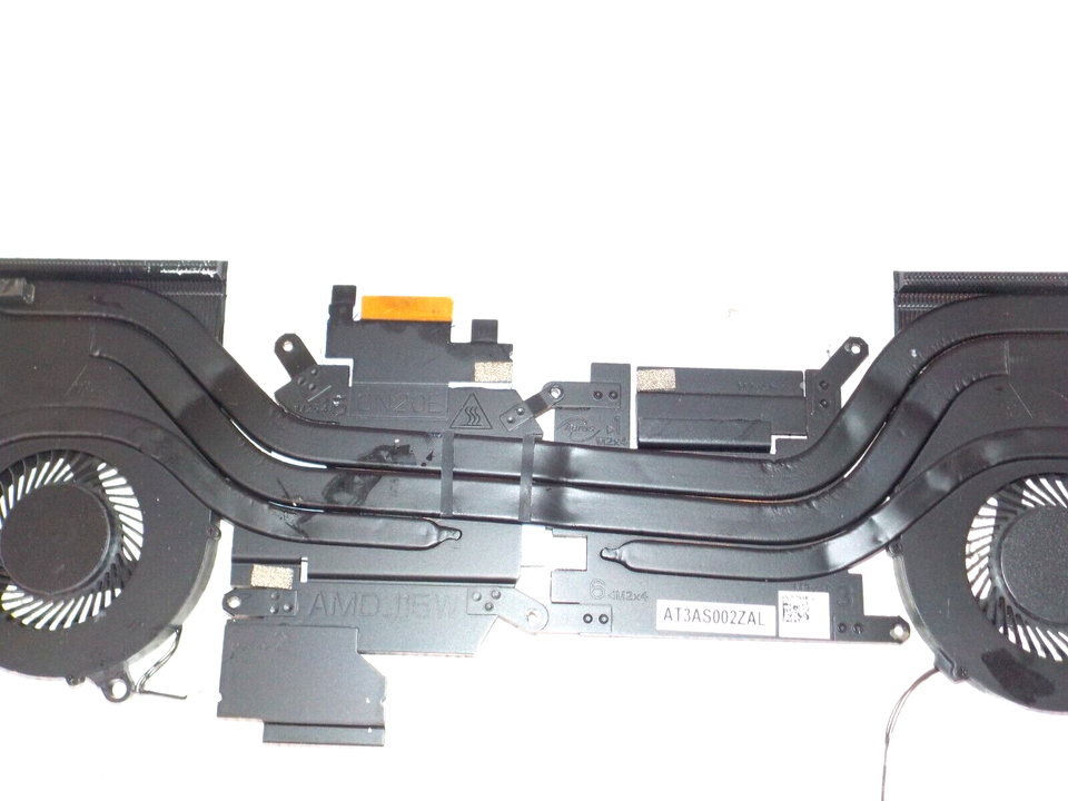 Dell OEM Alienware M15 R5 CPU / GPU Cooling Heatsink Fan Assembly AMH08 ...