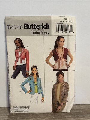 Butterick 4740 Misses Jacket Bolero Easy Pattern 8-14 *Uncut | eBay