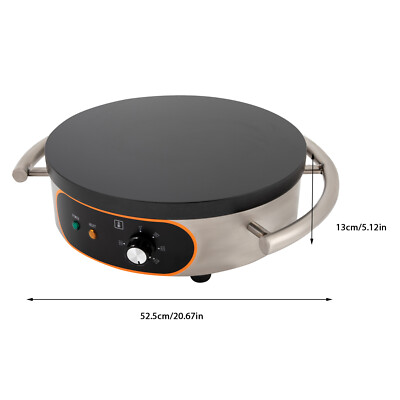 21" Pancake Crepe Maker Commercial Big Hot Plate Baker Griddle Machine ...