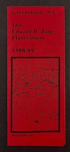 1988-1989 Greensboro NC Edward R Zane Space Planetarium Vintage Travel ...