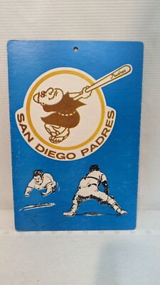 San Diego Padres 1974 Fleer Big Signs MLB Logo Sign 8x11.5" VTG Wall ...