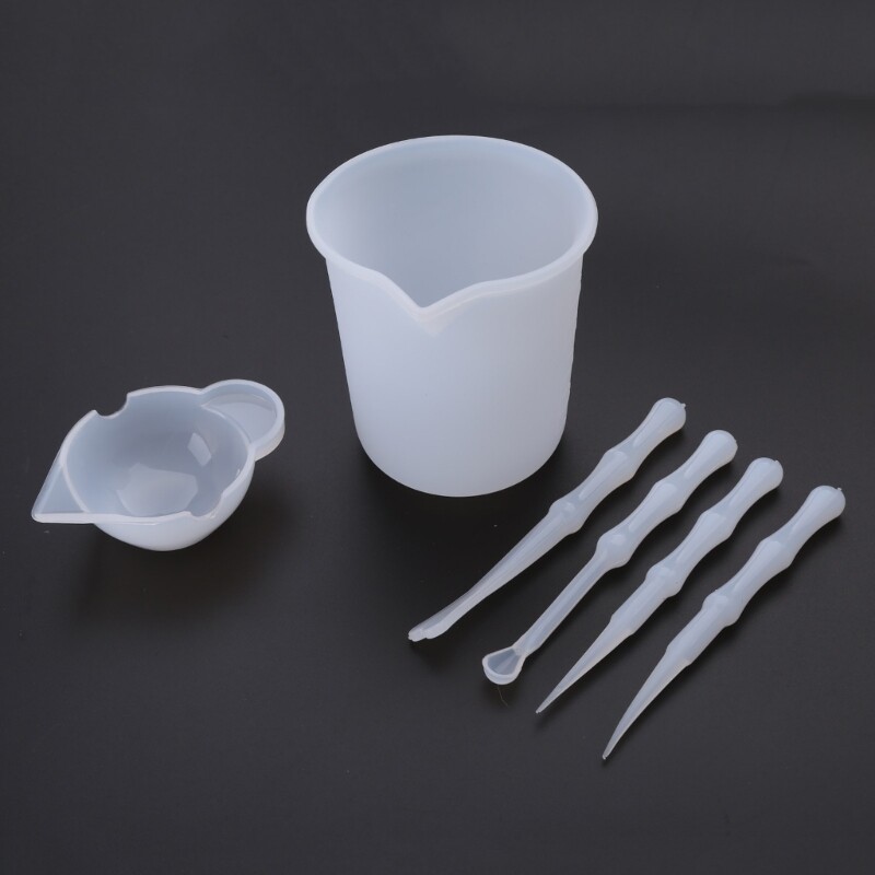 4Pieces/set Epoxy Resin Cups Measuring Cups Scraper Stirrers Spoon DIY ...
