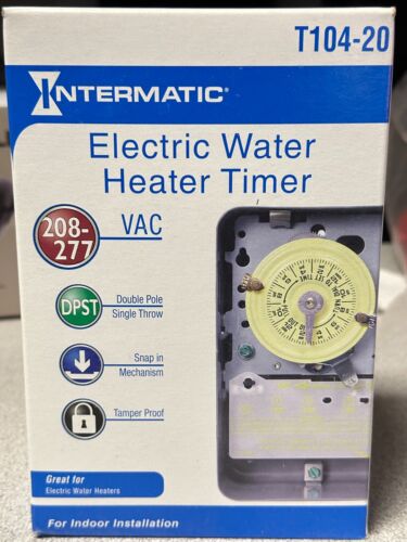 NEW Intermatic T104-20 Little Gray Box Electric Water Heater Timer ...