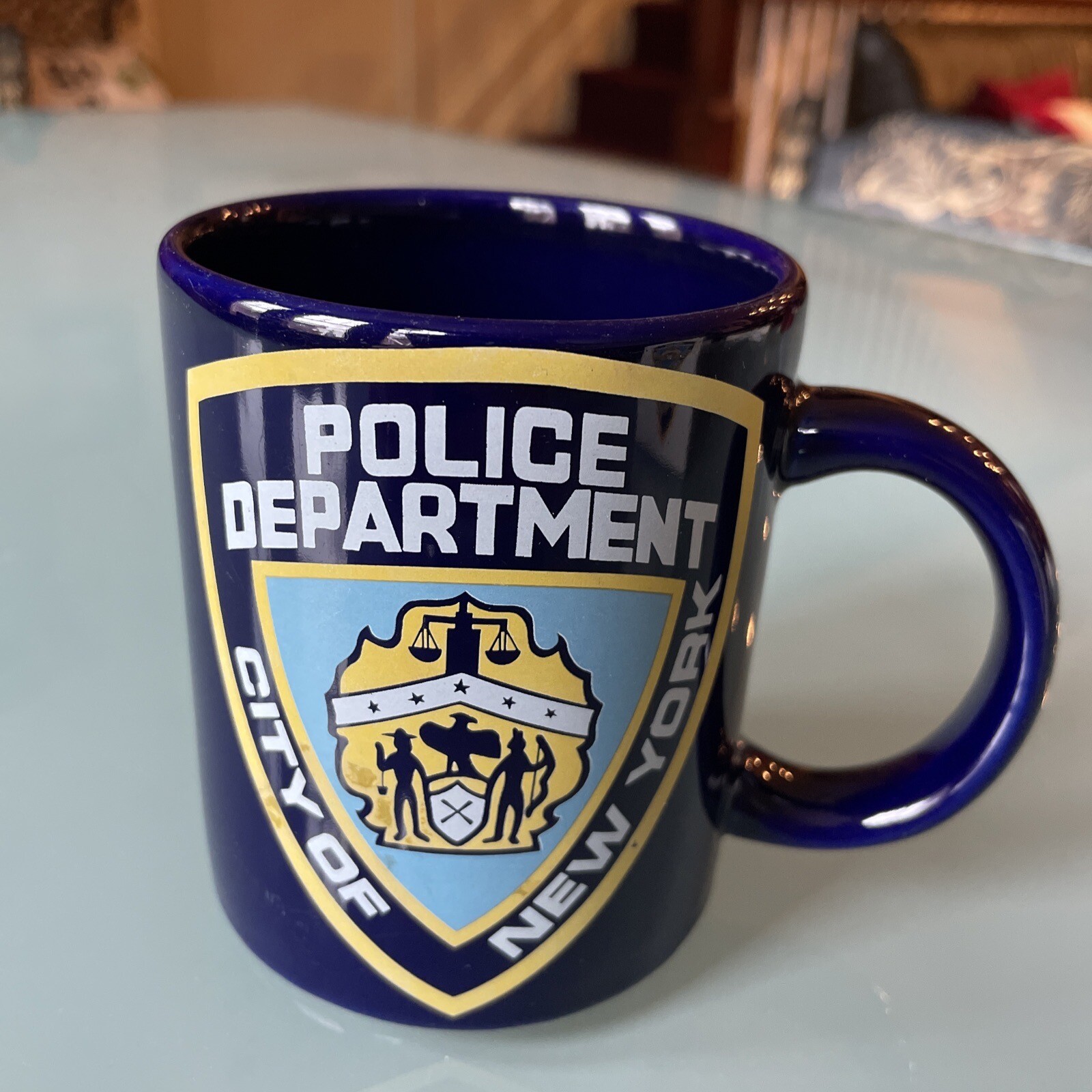 NYPD Coffee Mug Cup City of New York Police Department Shield Logo Blue ...
