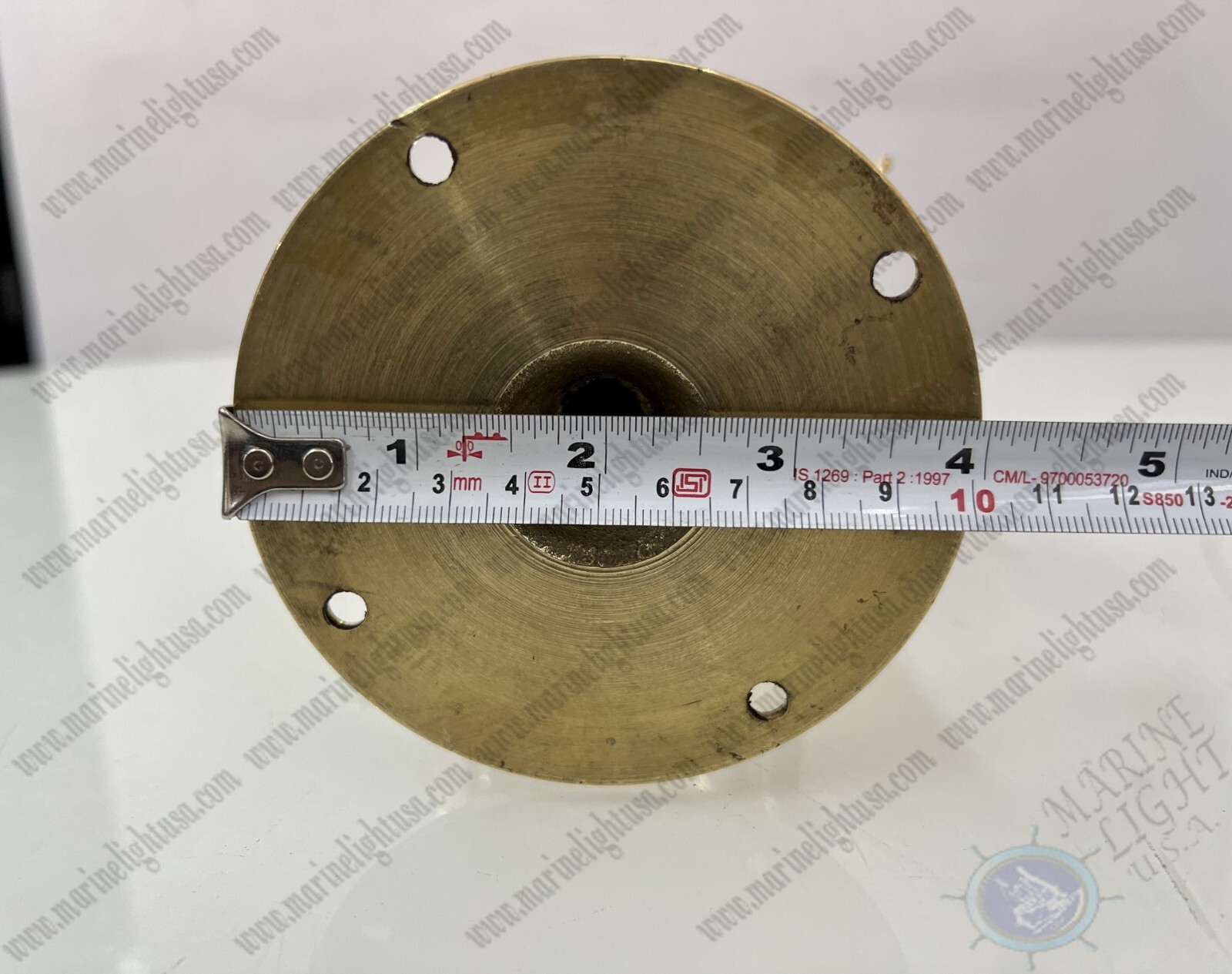 Modern Nautical Brass Bulkhead Light with Large Shade – Versatile Wall ...