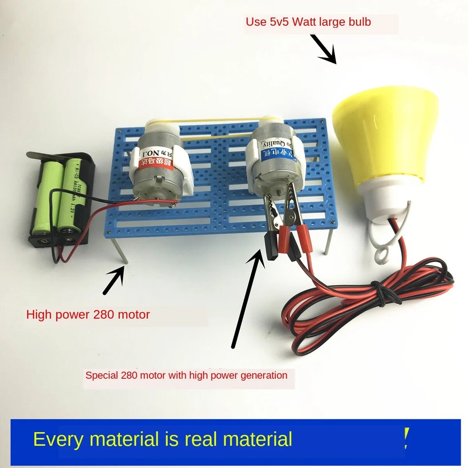 DC Motor Generator Model Student Hand Shaking Power Generation Model 5v ...