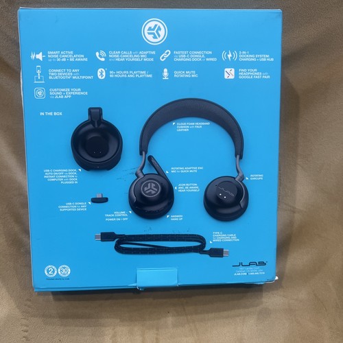 OPEN BOX! JLab Epic Work Wireless Headset + Mic, Smart Active Noise ...