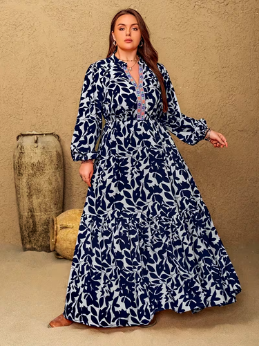Rusttydustty Plus Size 3XL 20 22 White Blue Maxi Boho DRESS Festival ...