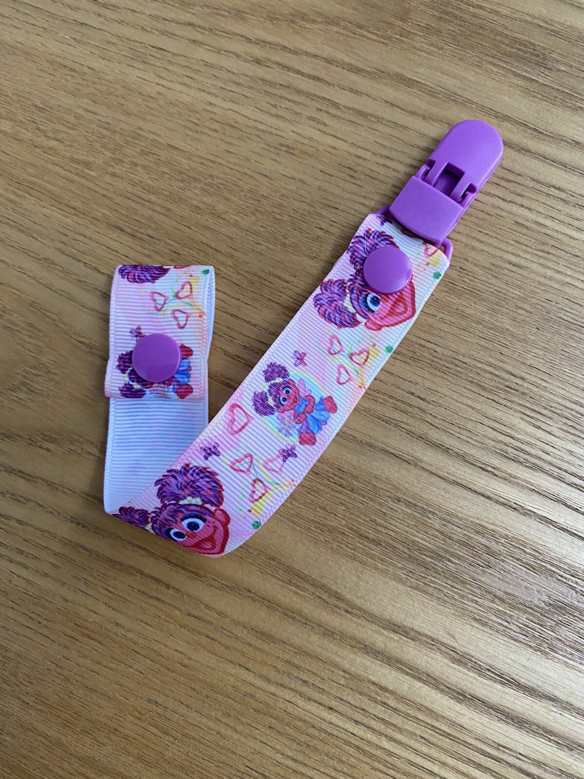 Baby Dummy Clips Pacifier Chain Soother Holder Dummie Sesame St Abby ...