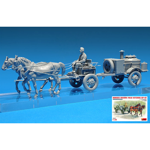 HORSES DRAW FIELD KITCHEN KP-42 KIT 1:35 Miniart Kit Figure Militari ...