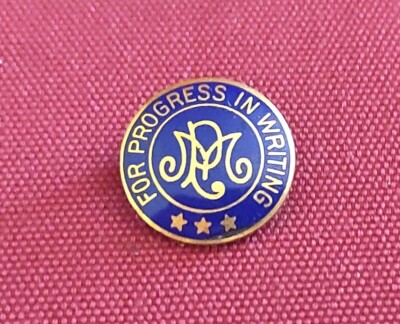 FOR PROGRESS IN WRITING Uniform Badge PIN G. Balfour Co. Palm Vintage ...
