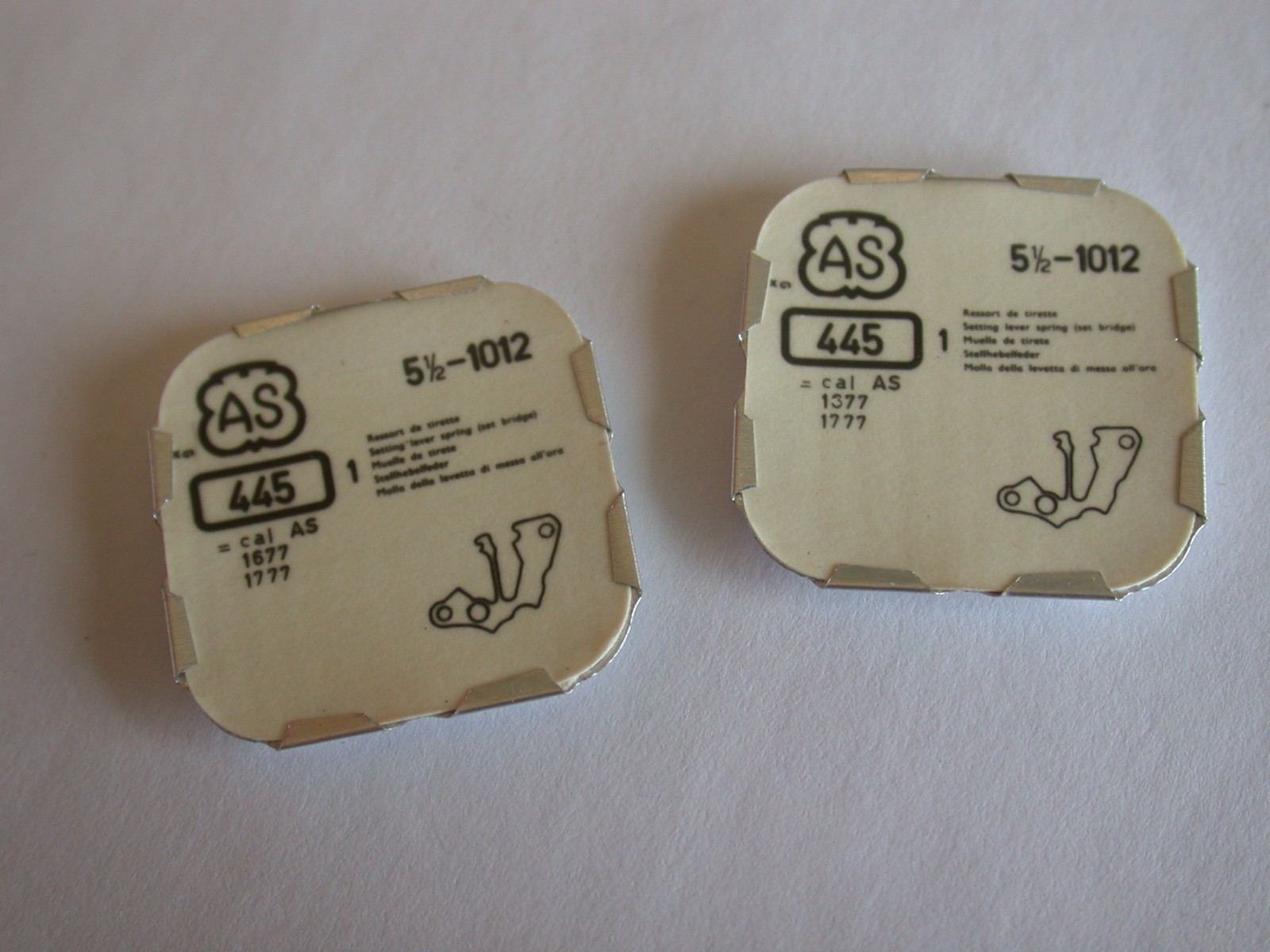 A Schild (AS) Setting Lever Spring #445 Calibre 969 - 1714 Watch ...