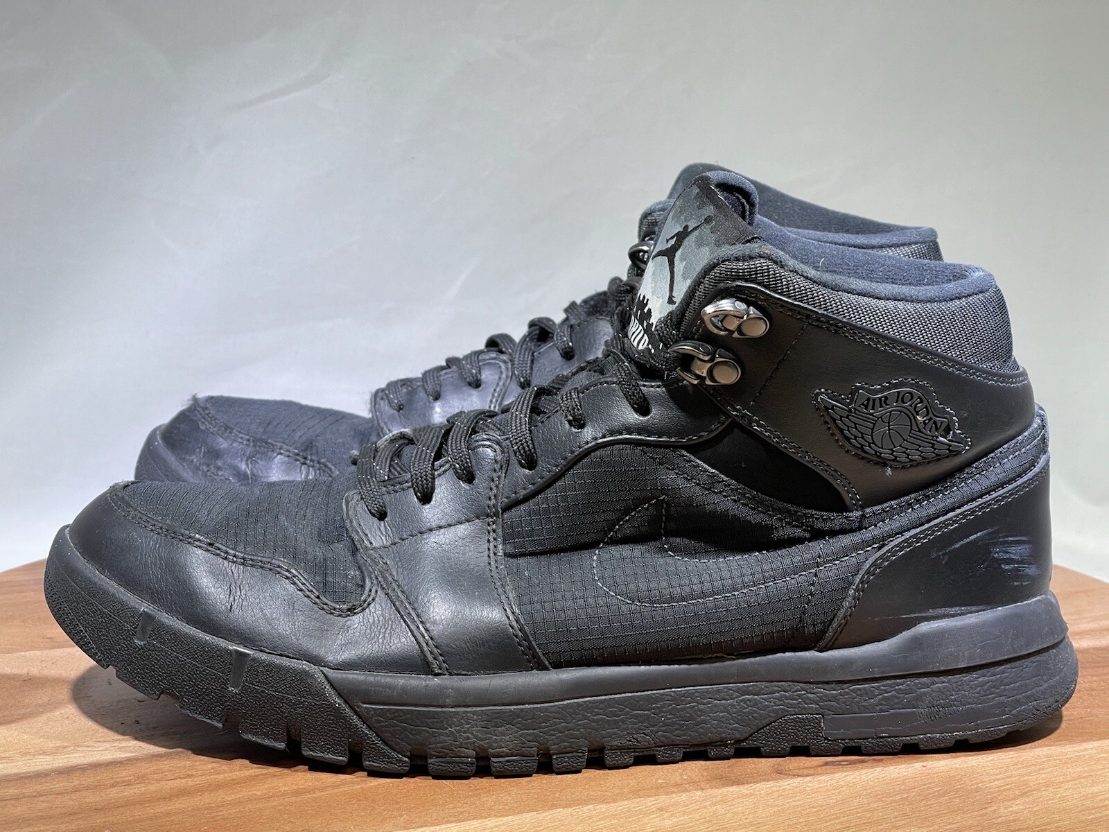 2013 Nike Air Jordan 1 Trek Triple Black 616344-010 … - Gem