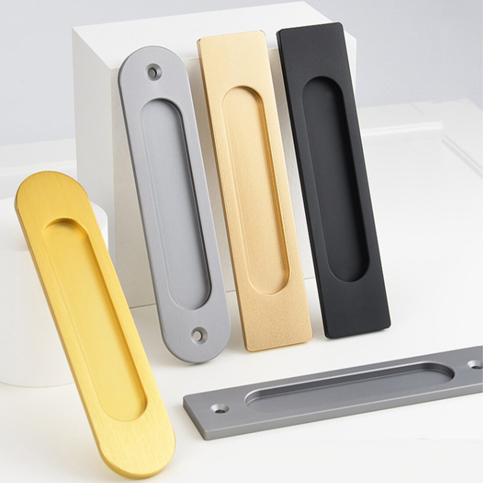 Inset Sliding Door Handle Rectangular Recessed Flush Door Handles For ...